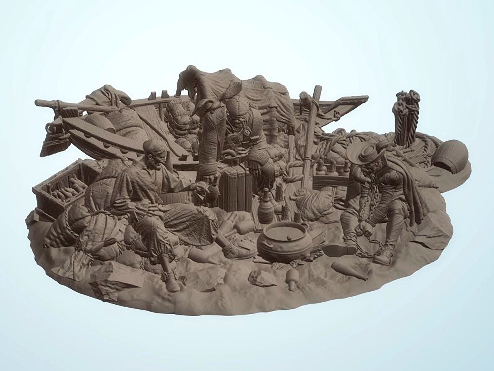 STL Diorama Pirata With a Prisonrer / 3D Model for 3D Printing - Etsy