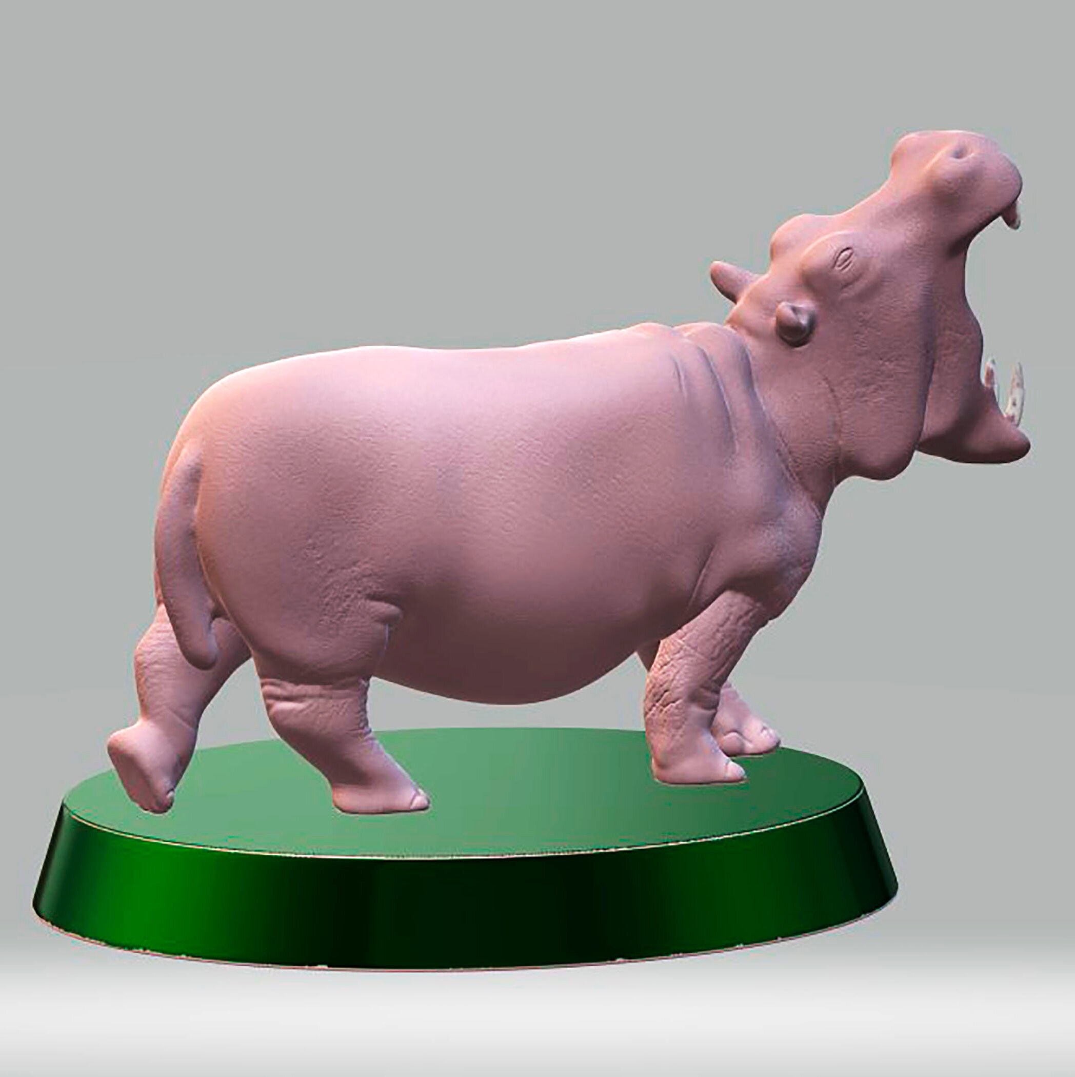 3D STL File Model Hippo Diorama for 3D Printer - Etsy