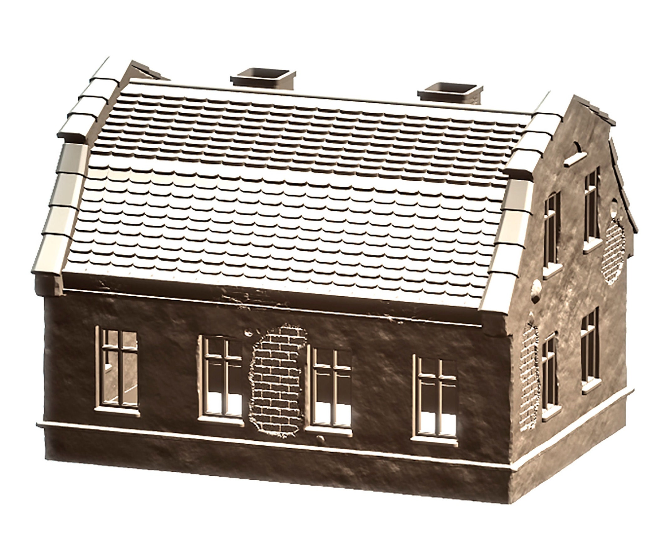 3D STL File House Model World War 2 for 3D Printing - Etsy