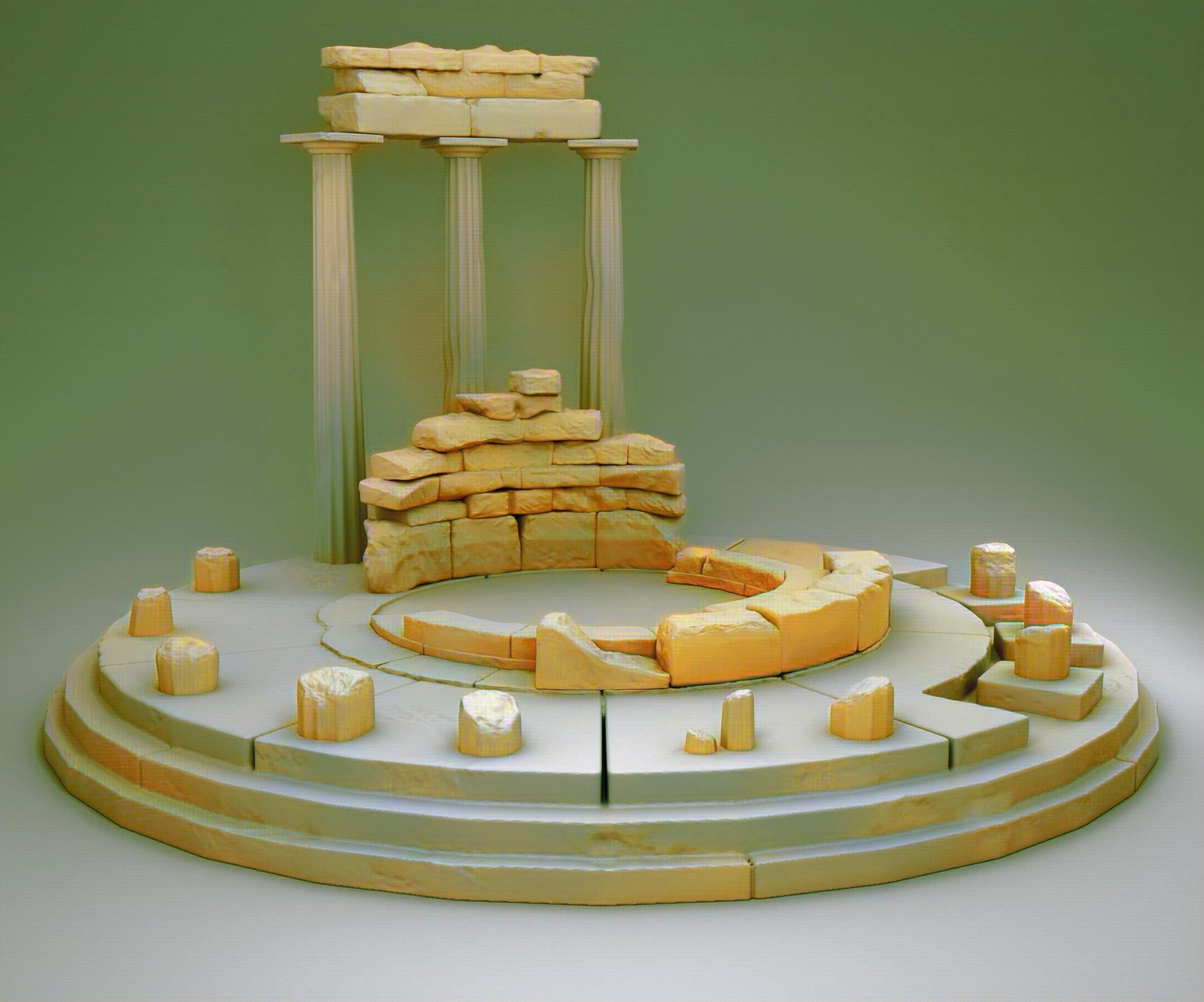3D STL Files Model Greek Architecture for 3D Printing - Etsy