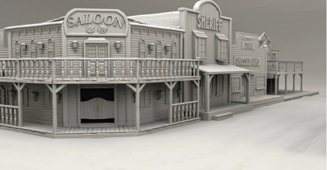 3D STL File Model Wild West for 3D Printing - Etsy