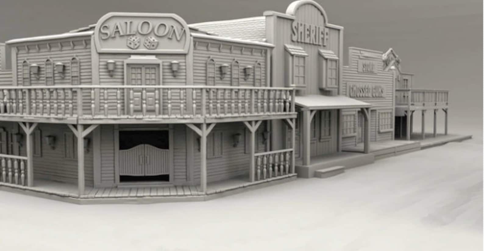 3D STL File Model Wild West for 3D Printing - Etsy
