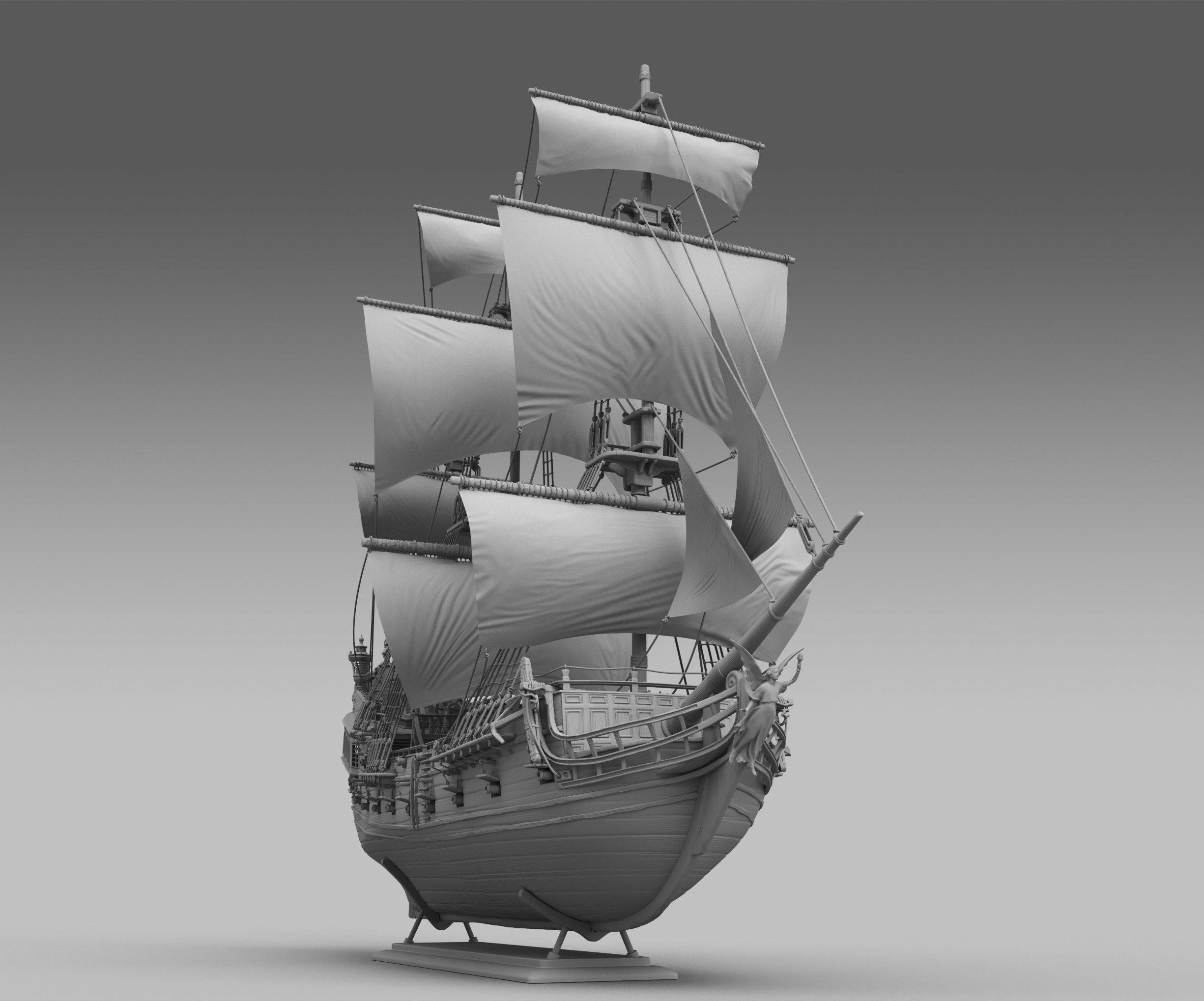 3D Model for 3D Printing / Pirate Ship | Etsy