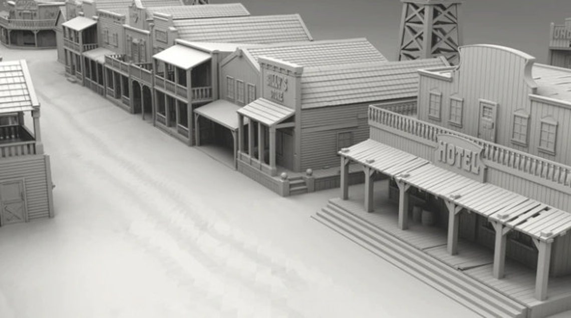 3D STL File Model Wild West for 3D Printing - Etsy