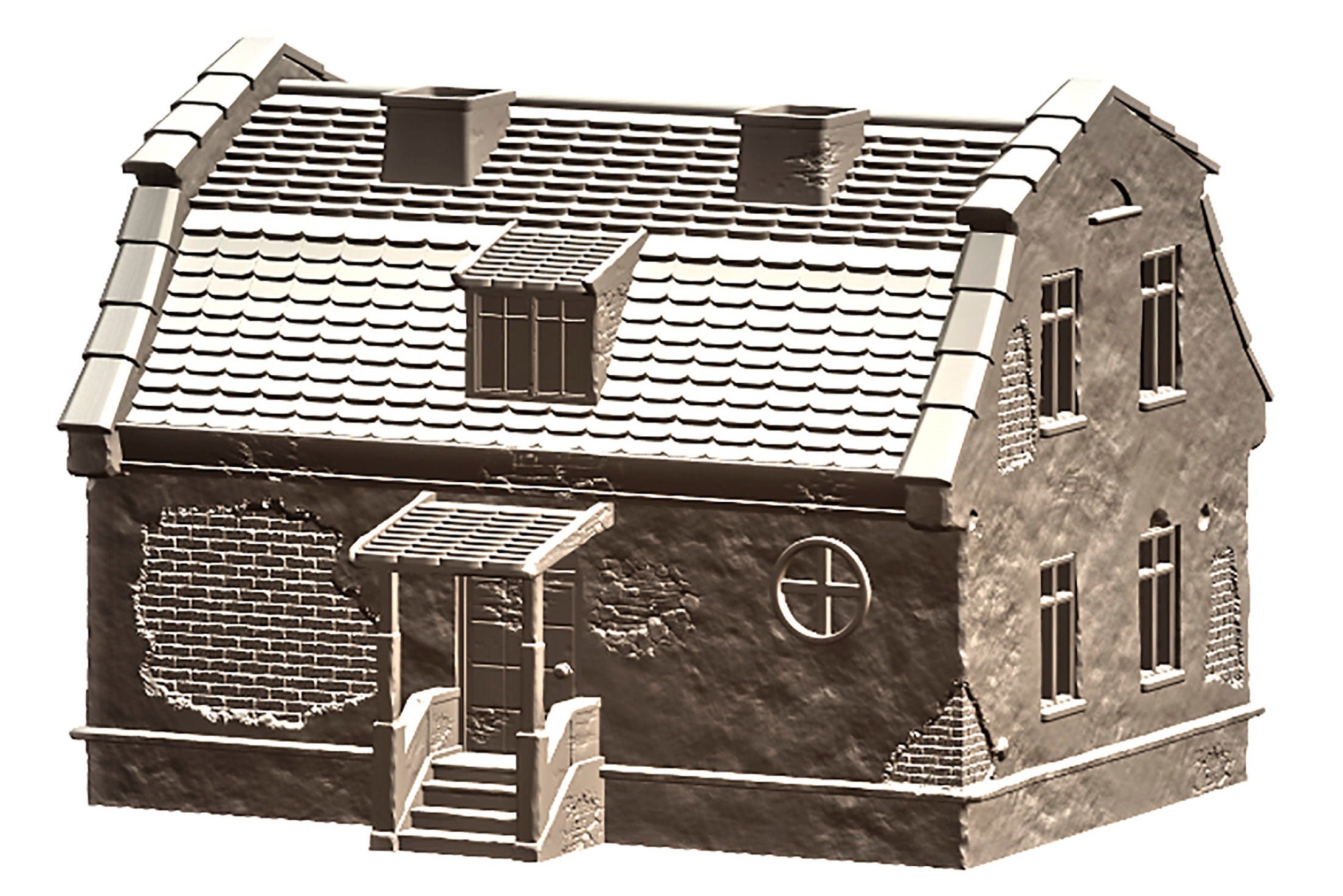 3D STL File House Model World War 2 for 3D Printing - Etsy