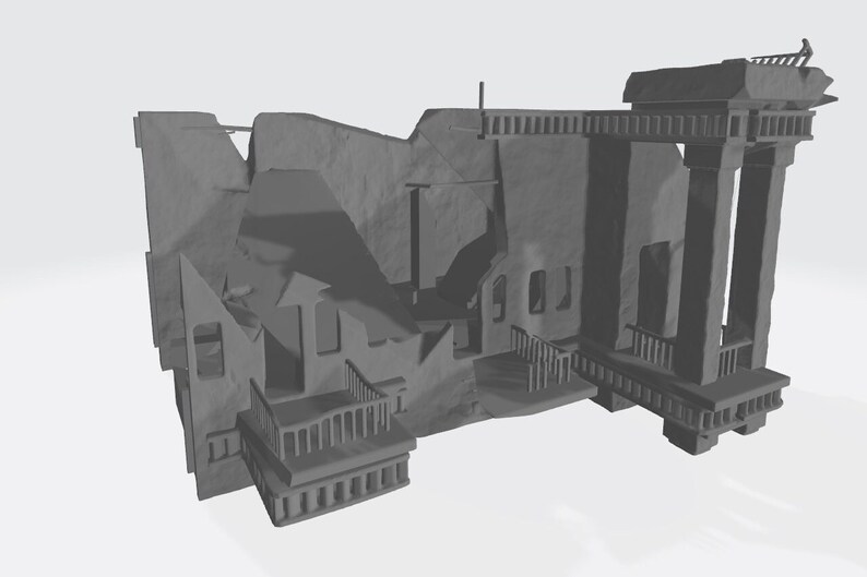 3D STL File Model Destroyed Building 3 for 3D Printing - Etsy