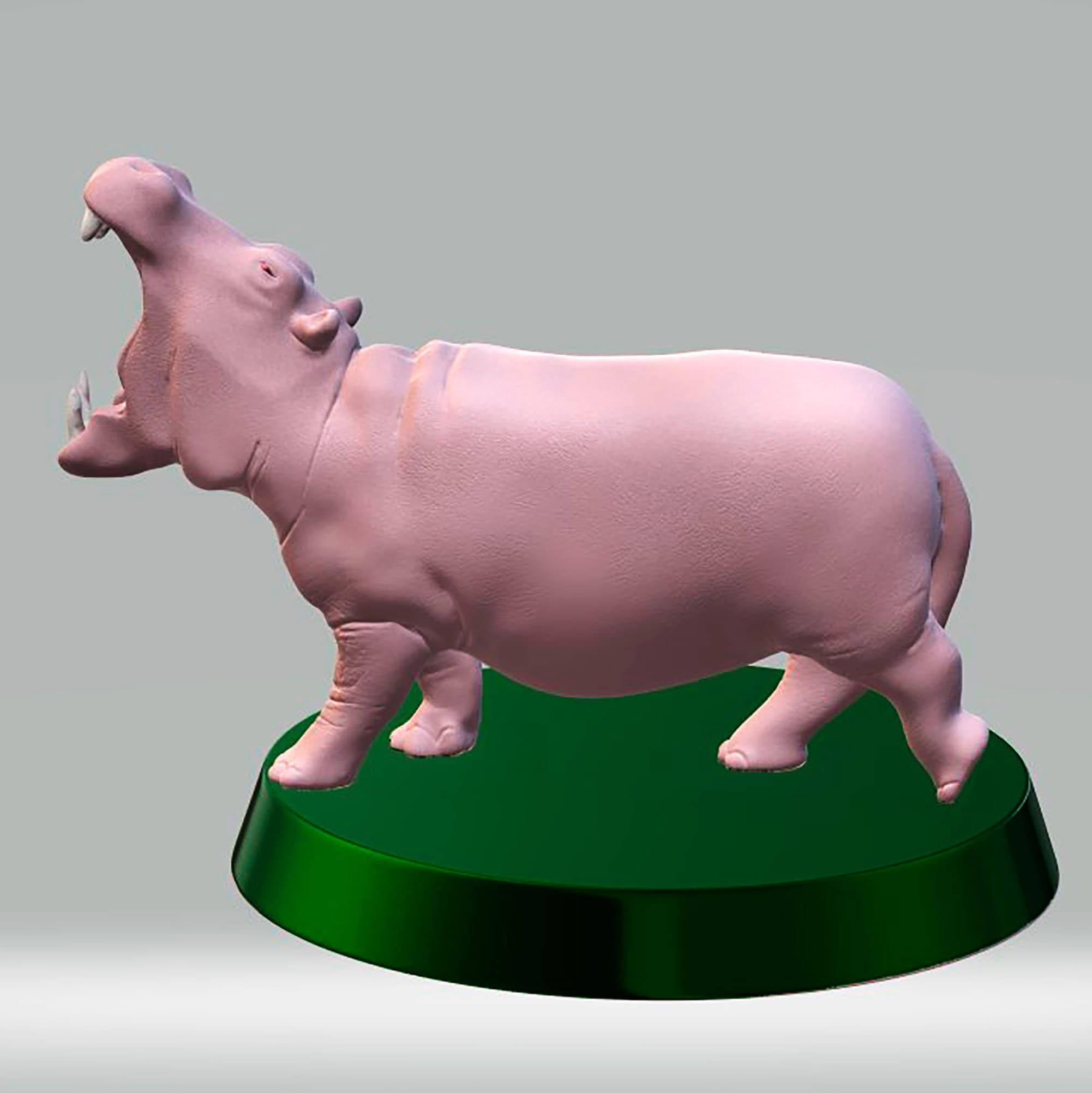 3D STL File Model Hippo Diorama for 3D Printer - Etsy