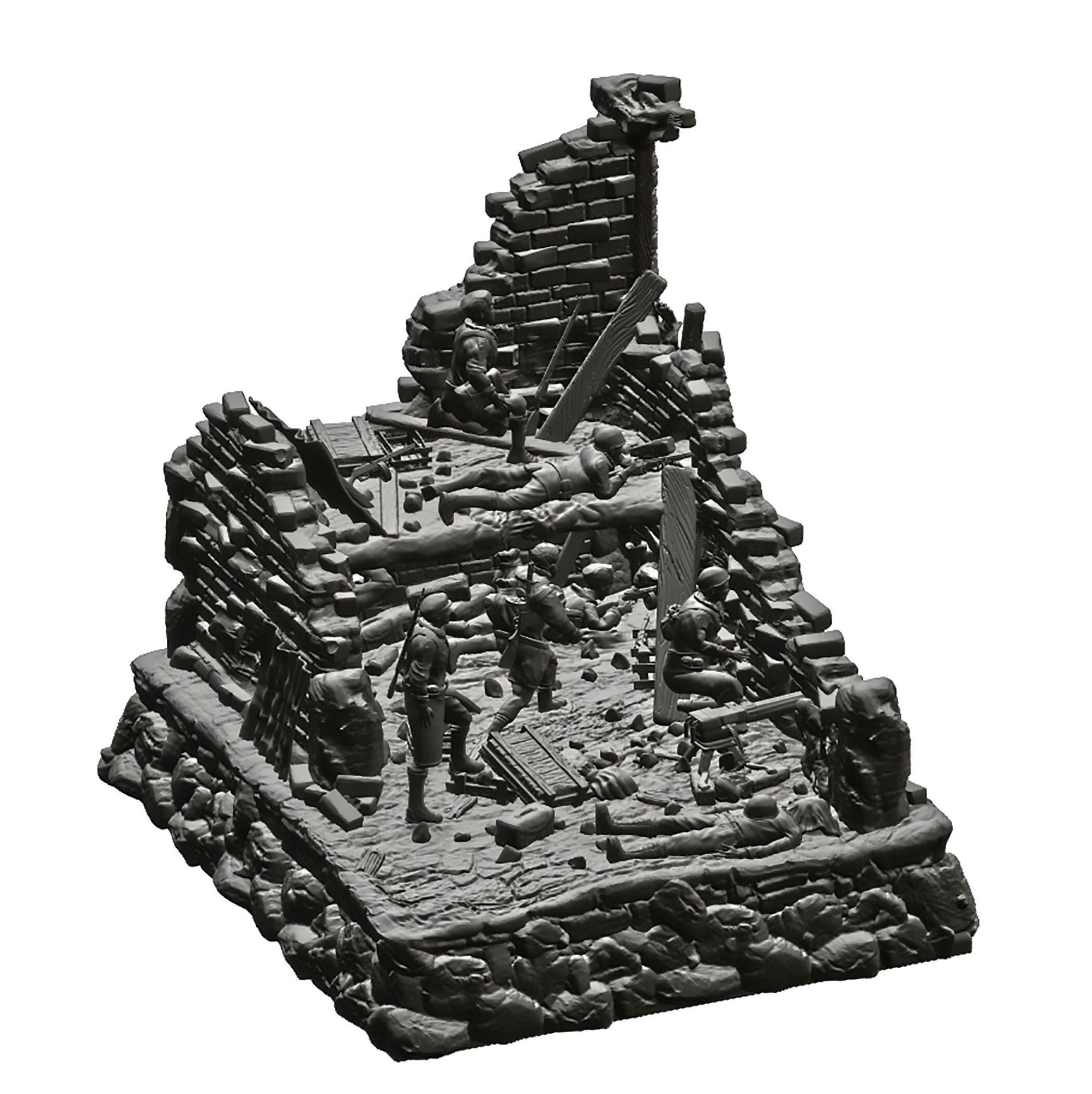 3D STL Diorama Russian Soldiers Defending Position for 3D Printing - Etsy