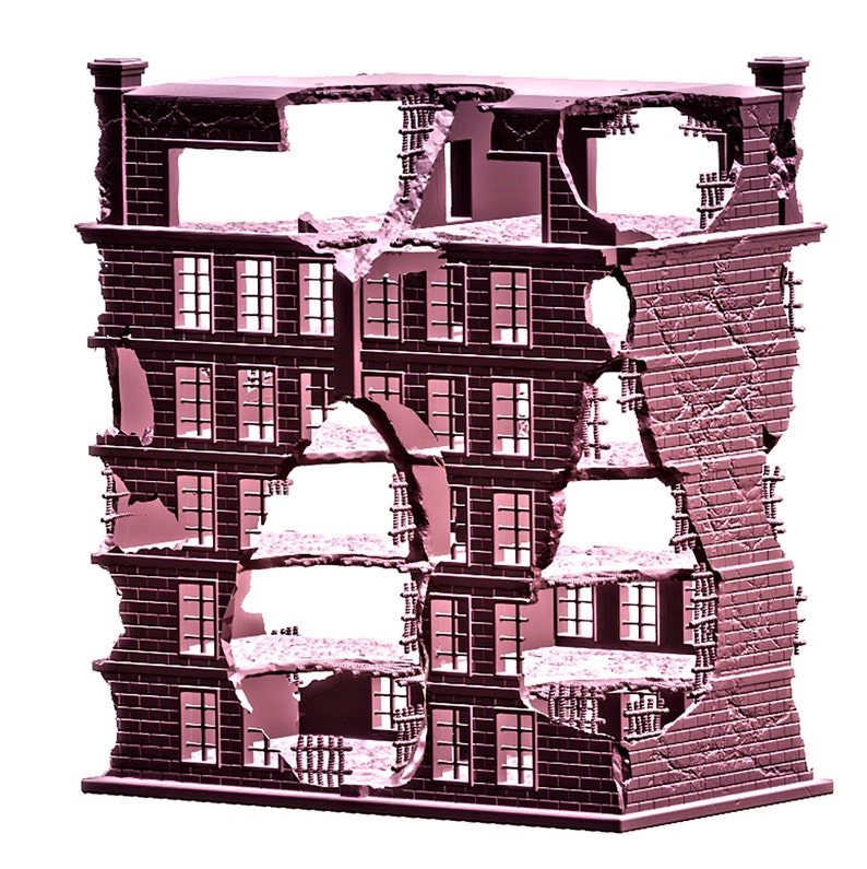 3D STL File Model Destroyed Building 2 for 3D Printing - Etsy Australia