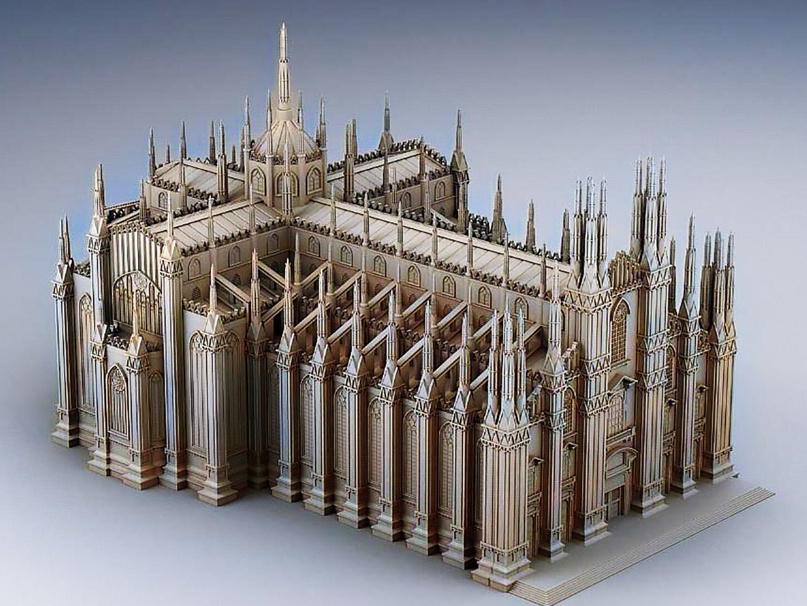 3D STL File Model Duomo Di Milano for 3D Printing | Etsy UK