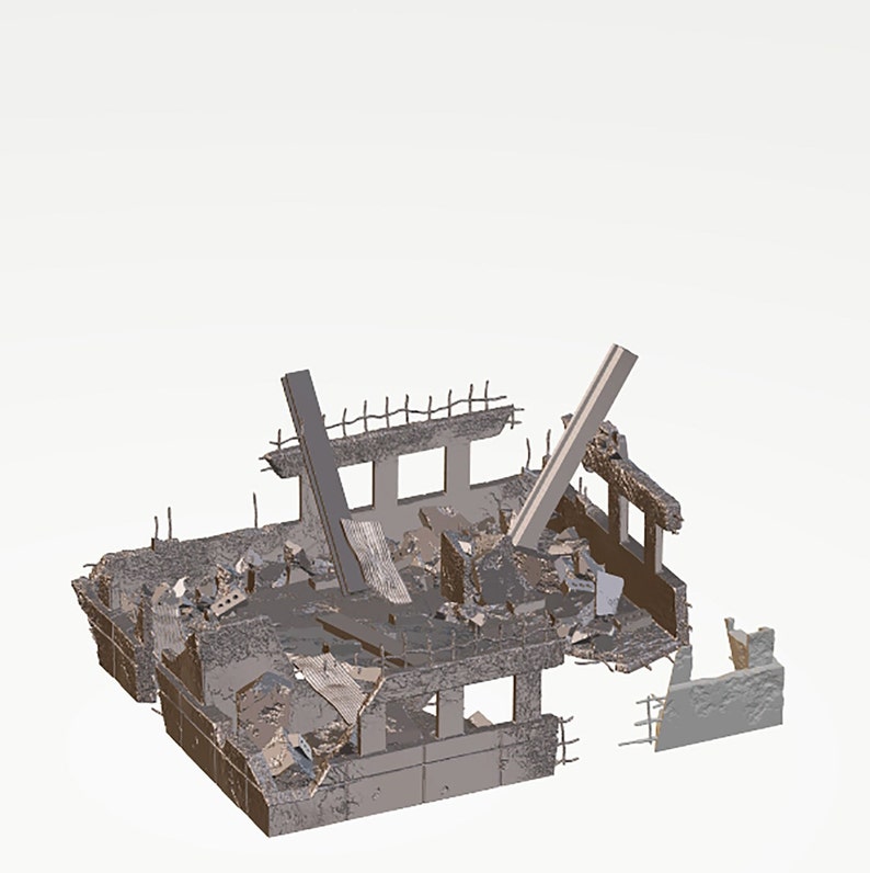 3D STL File Model Destroyed Building 1 for 3D Printing - Etsy