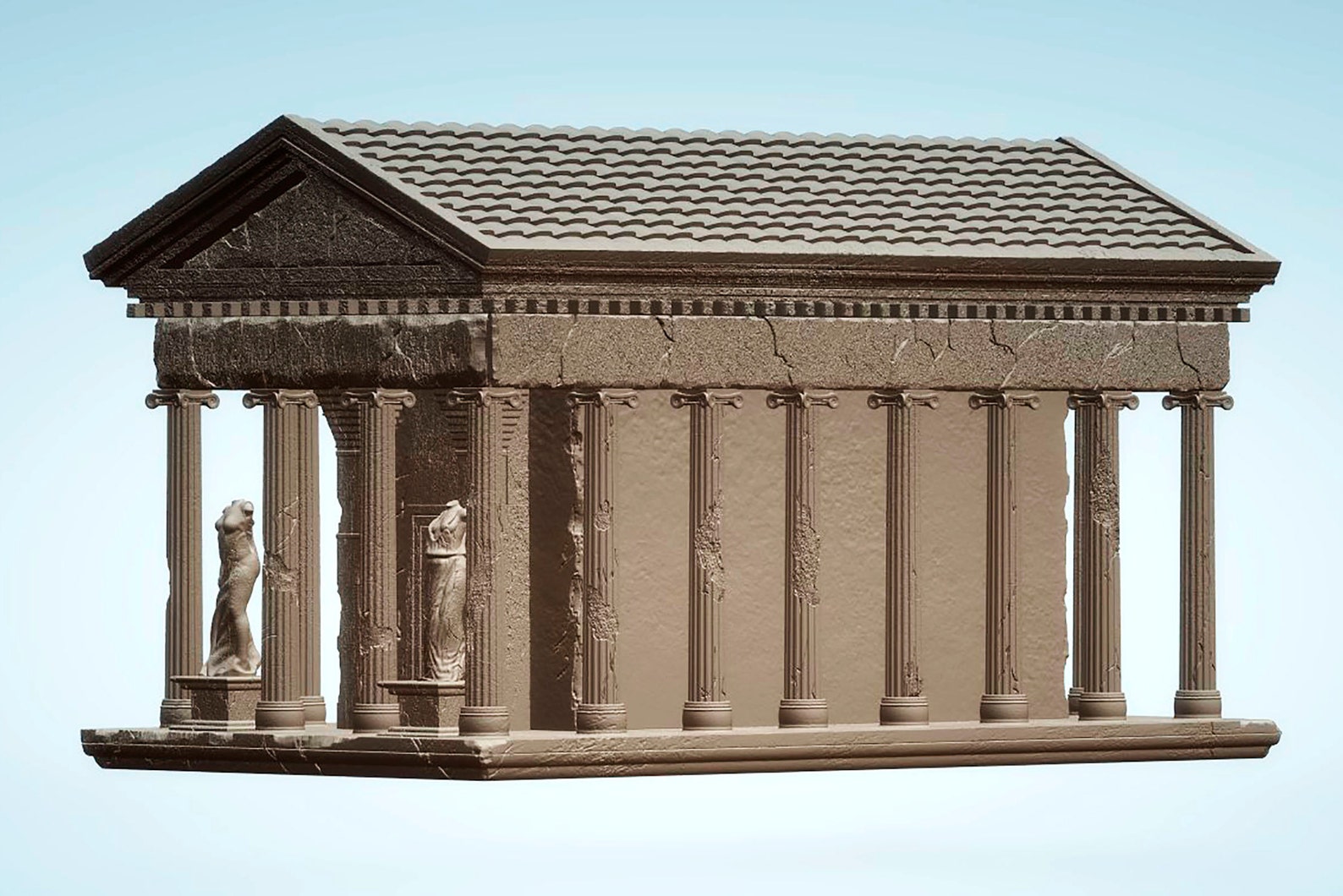 3D STL File Greek Temple for 3D Printing, Diorama - Etsy