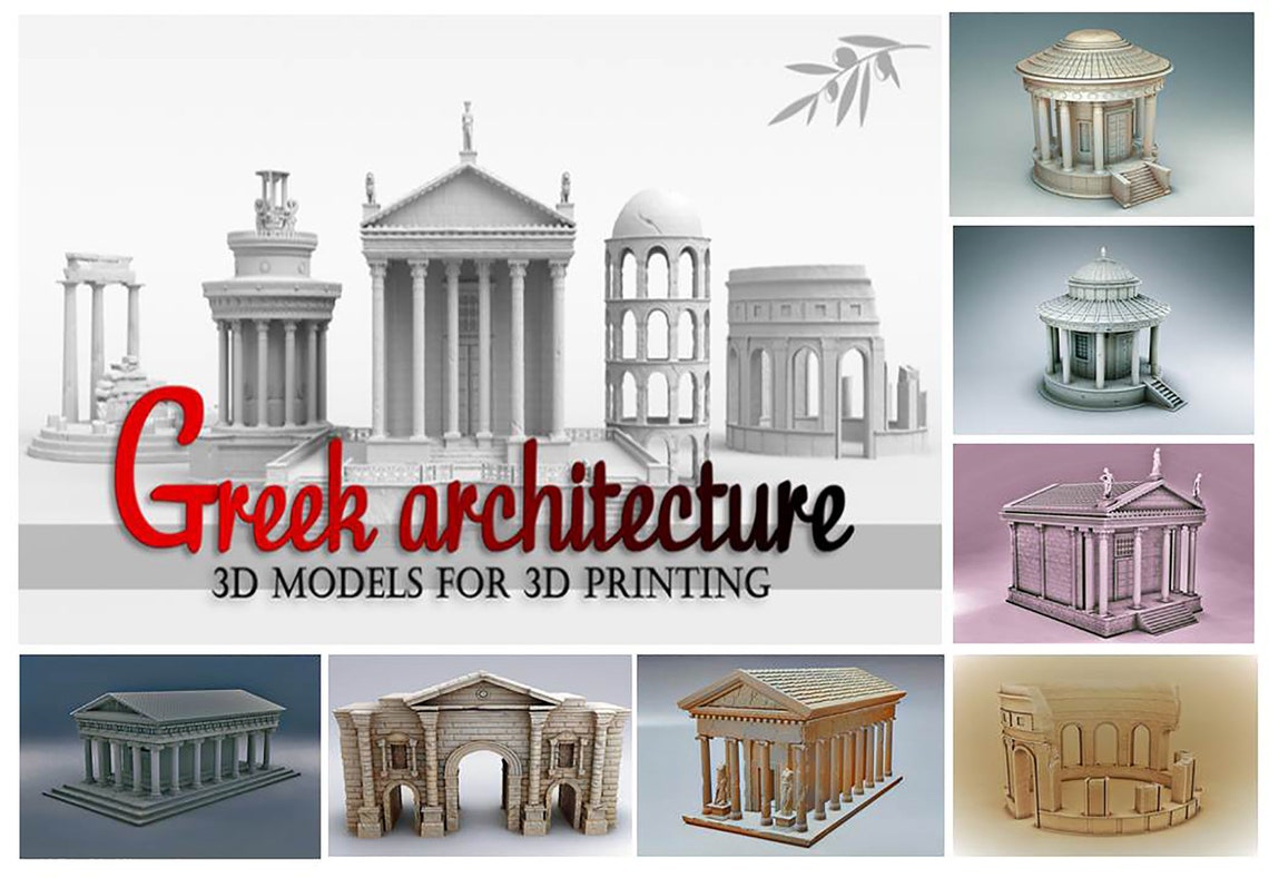 3D STL Files Model Greek Architecture for 3D Printing - Etsy