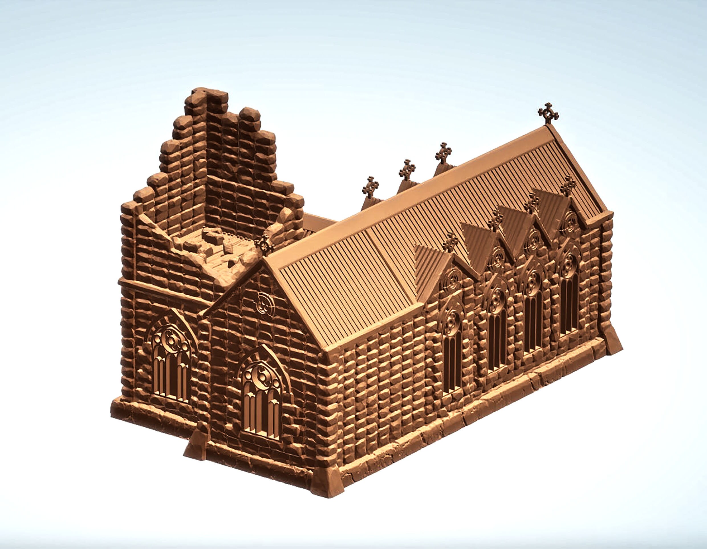 3D STL File Model Church Medieval Word for 3D Printing - Etsy Australia