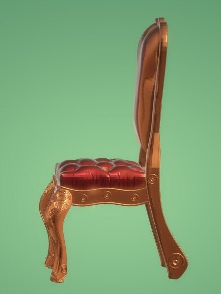3D STL File Model Interior Decor Retro Chair 3D Printing Resin - Etsy