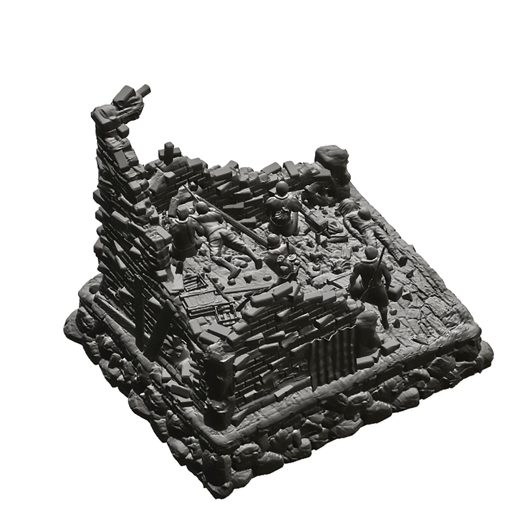 3D STL Diorama Russian Soldiers Defending Position for 3D Printing - Etsy