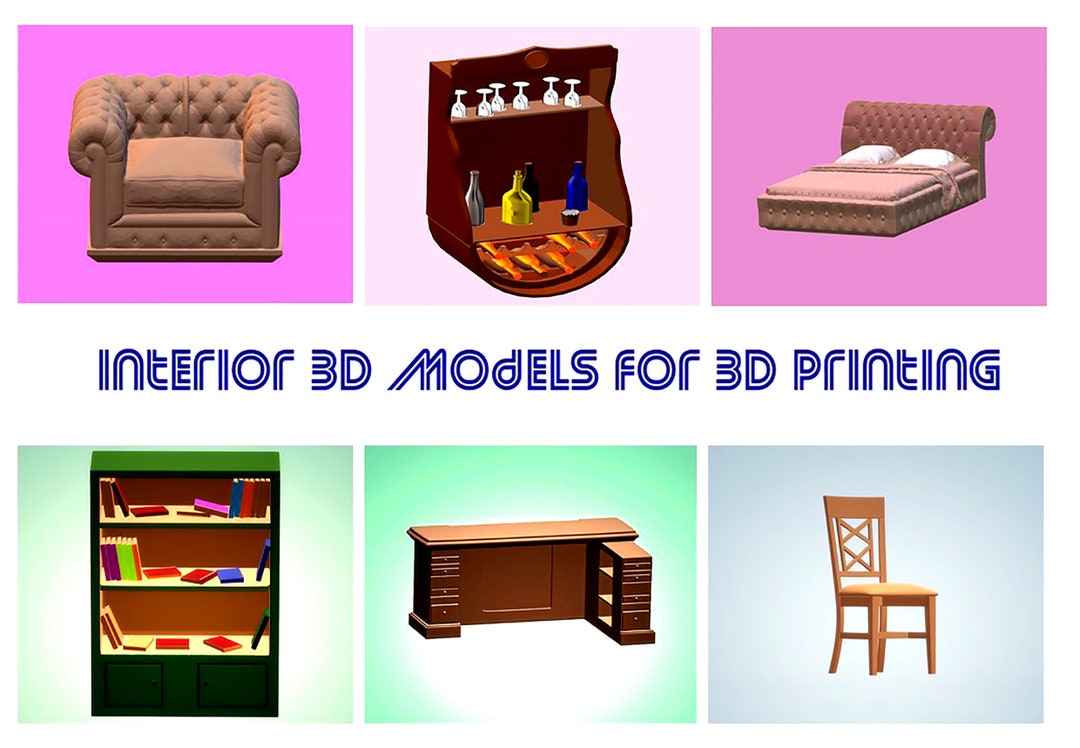 3D STL Files Models Interior Decor for 3D Printing Resin 48 Models - Etsy