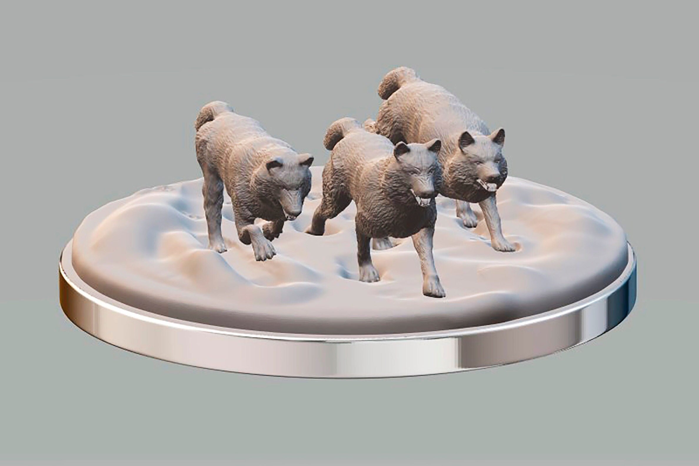3D STL File Model Wolves Diorama for 3D Printer - Etsy