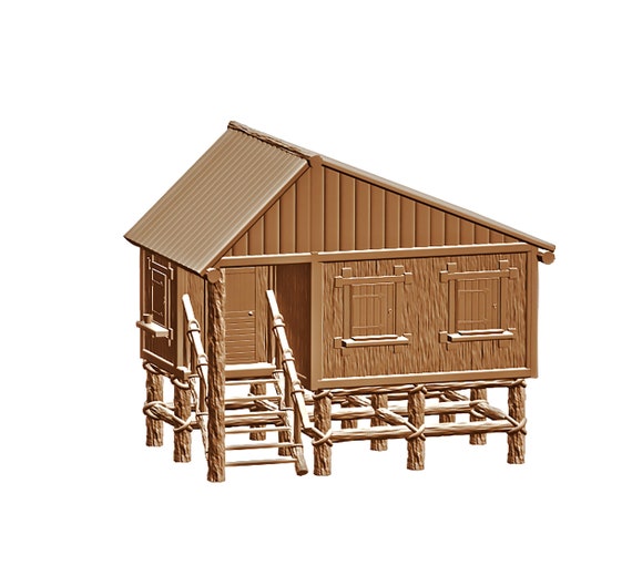 3D STL File Model the Jungle Architecture House Papua 3D - Etsy