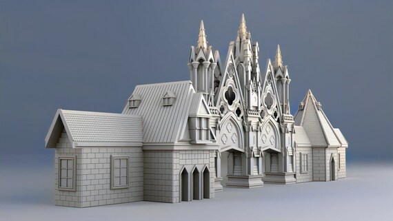 3D STL File Model Ghotic Palace for 3D Printing | Etsy
