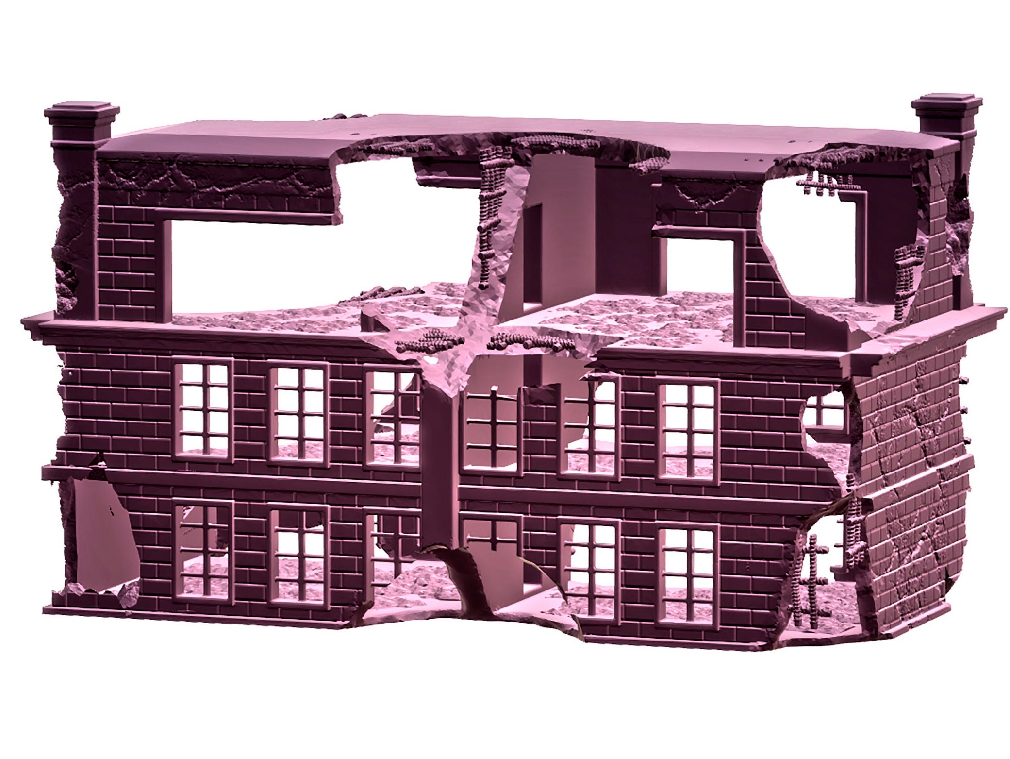 3D STL File Model Destroyed Building 2 for 3D Printing - Etsy