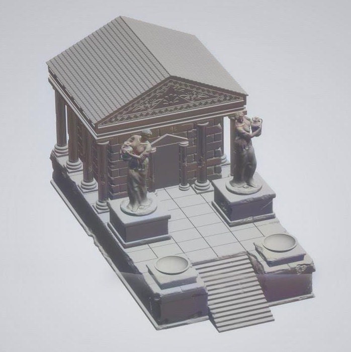 3D STL File Greek Temple for 3D Printing, Diorama - Etsy