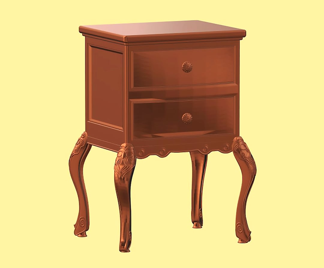 3D STL File Model Interior Decor Retro A Small Side Table 3D Printing ...