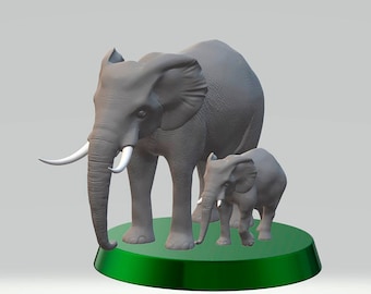 Elephant Stl File - Etsy