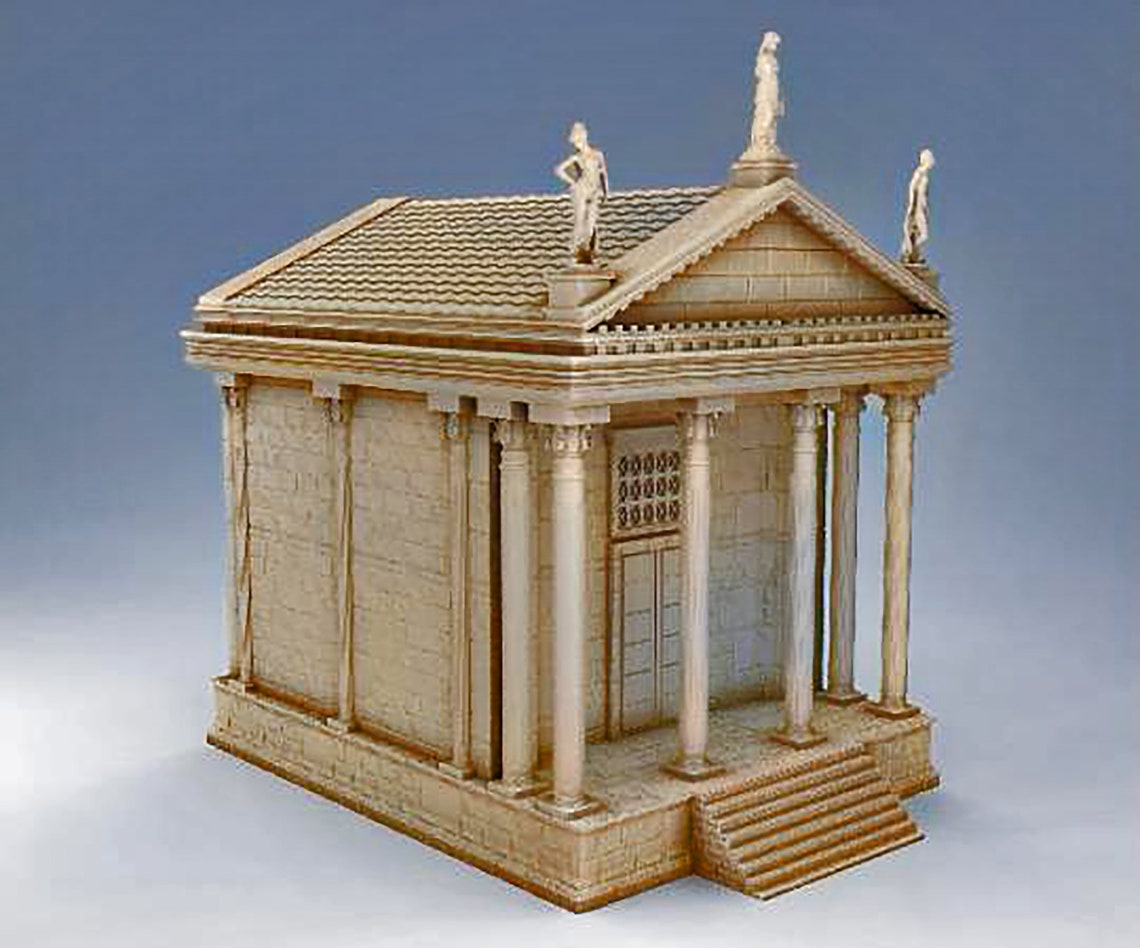 3D STL File Model Greek Temple for 3D Printing Diorama | Etsy Singapore