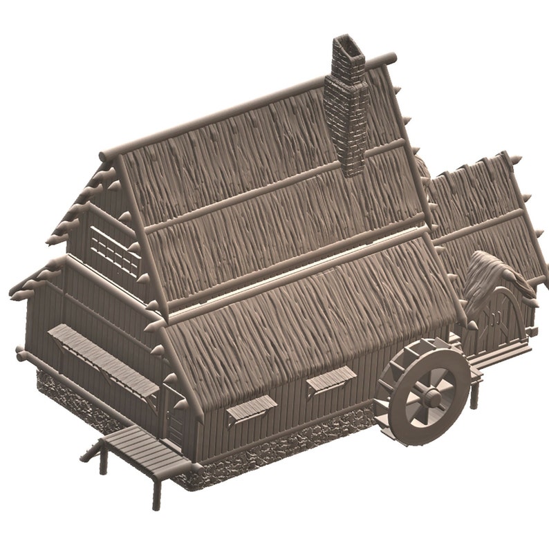 3D STL File Model Viking Water Mill for 3D Printing - Etsy