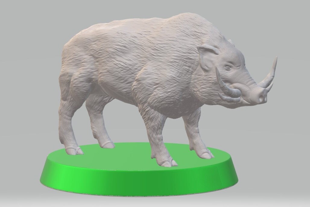 3D STL File Model Boar Diorama for 3D Printer - Etsy