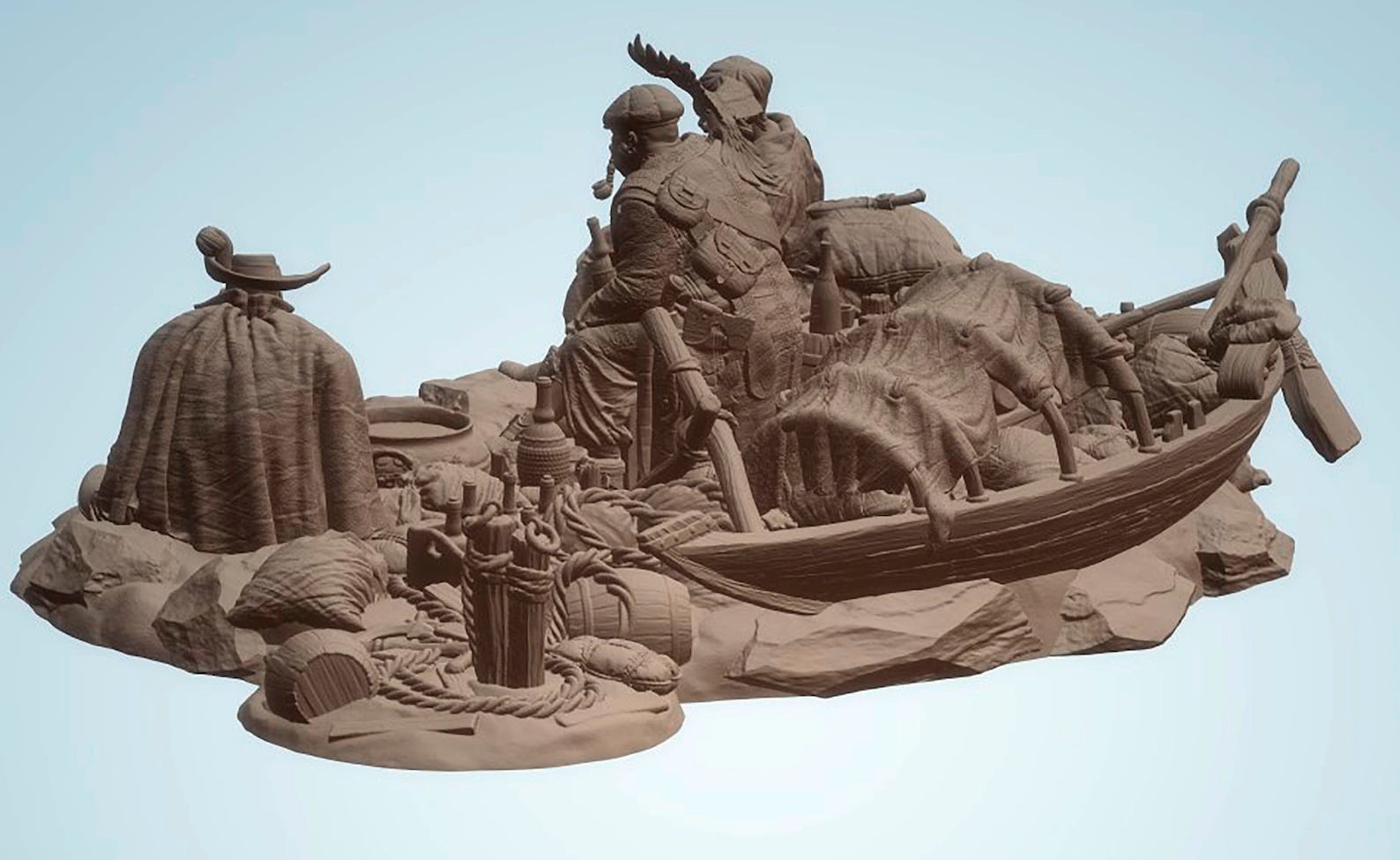 STL Diorama Pirata With a Prisonrer / 3D Model for 3D Printing - Etsy