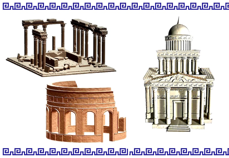 3D STL Files Model Greek Architecture for 3D Printing - Etsy