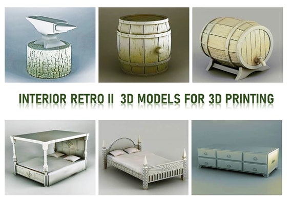 3D STL Files Models Interior Decor Retro II for 3D Printing | Etsy UK