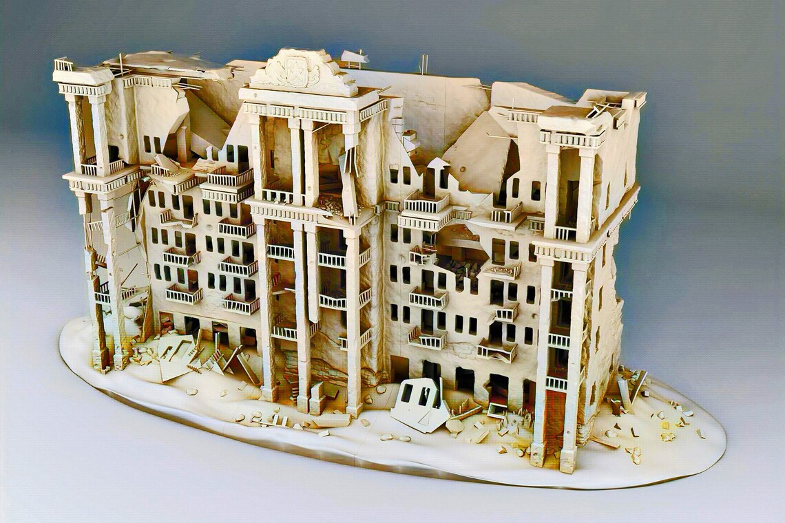 3D STL File Model Destroyed Building 3 for 3D Printing - Etsy