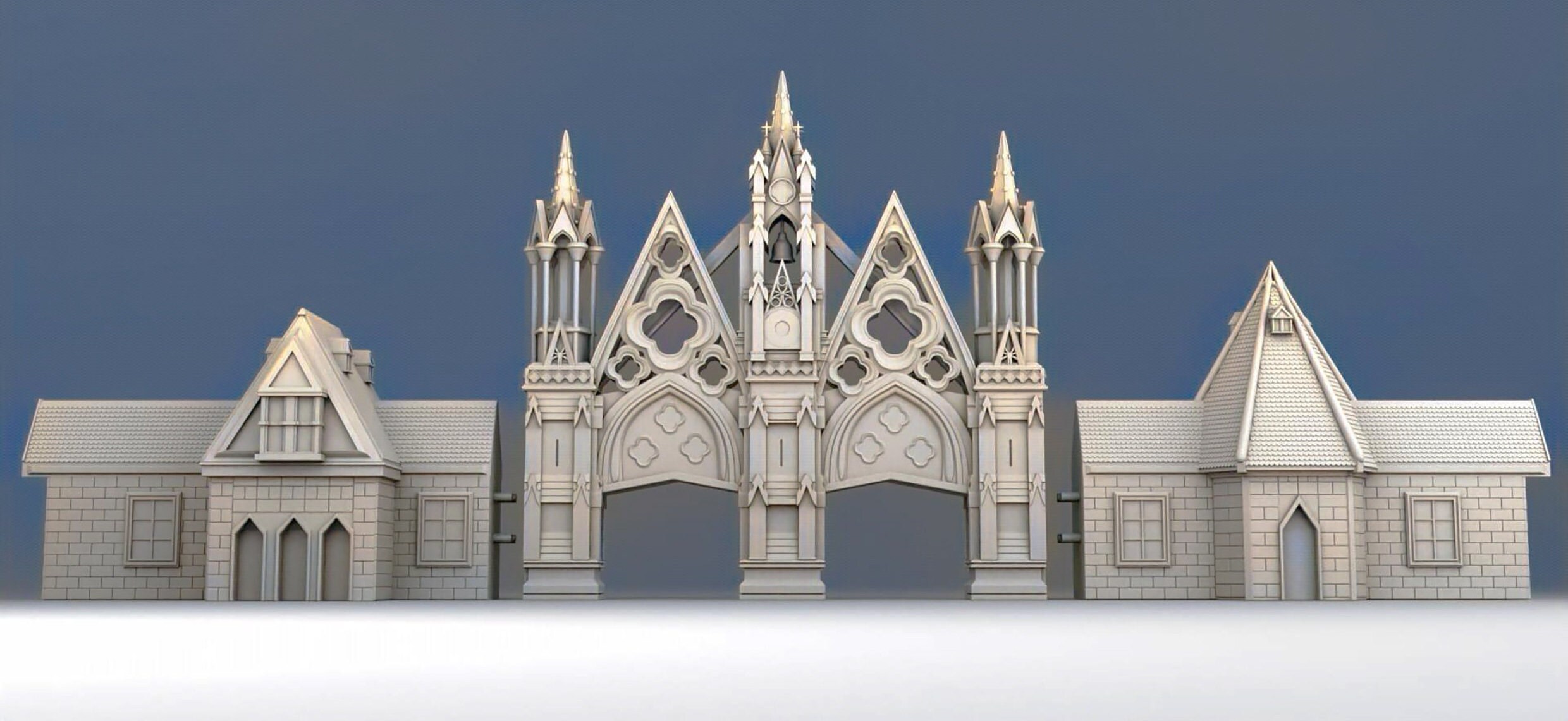 3D STL File Model Ghotic Palace for 3D Printing - Etsy
