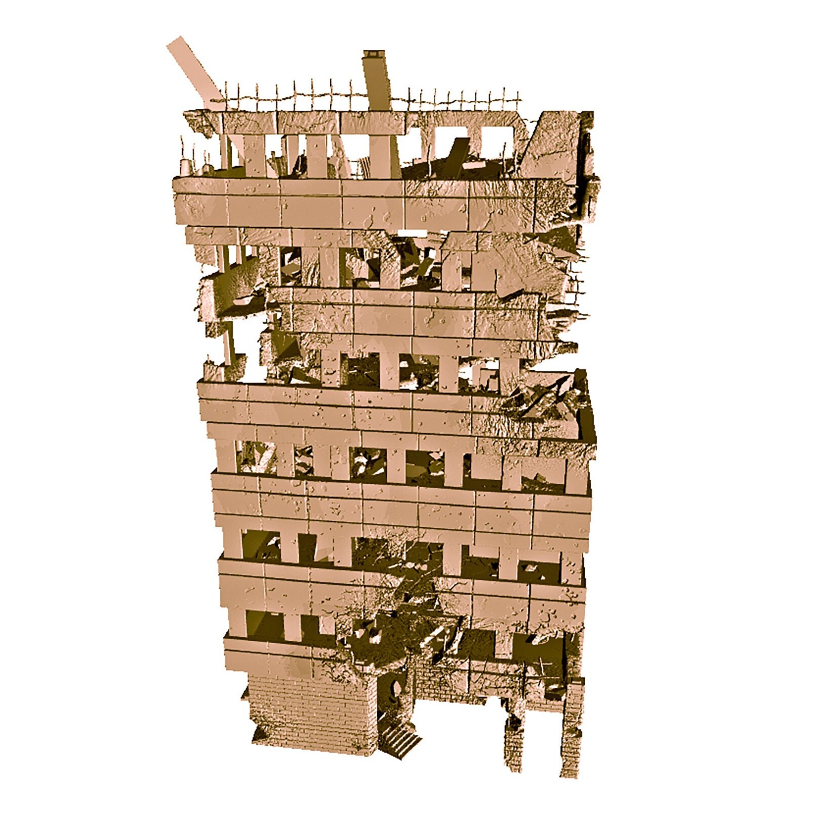 3D STL File Model Destroyed Building 1 for 3D Printing - Etsy