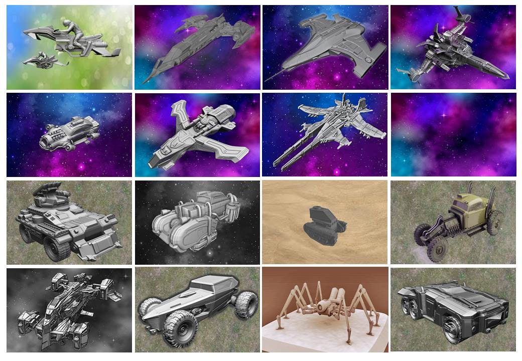 3D STL Files Model Spaceship Collection for 3D Printing - Etsy