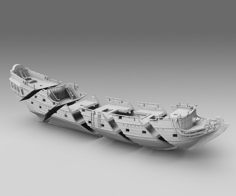 3D Model for 3D Printing / Pirate Ship - Etsy