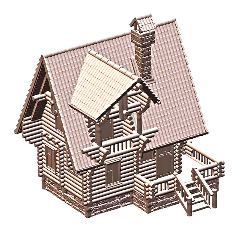 3D STL File Model Slavic Building for 3D Printing - Etsy