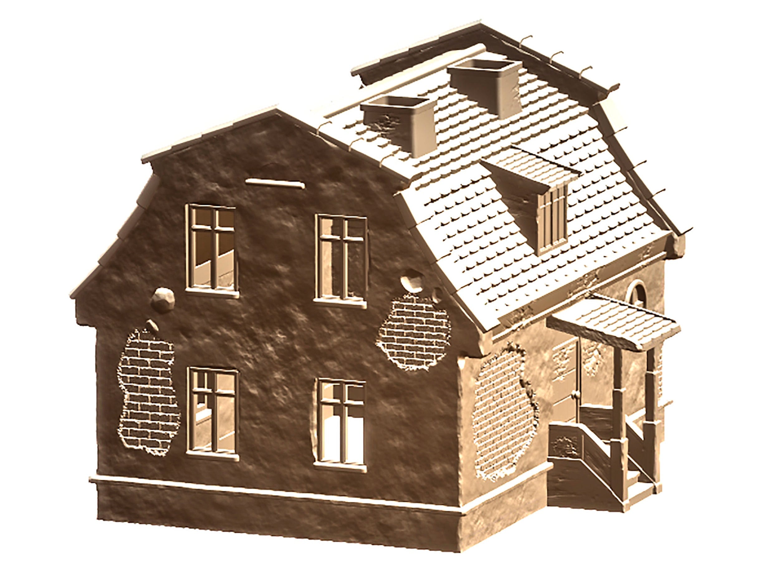 3D STL File House Model World War 2 for 3D Printing - Etsy