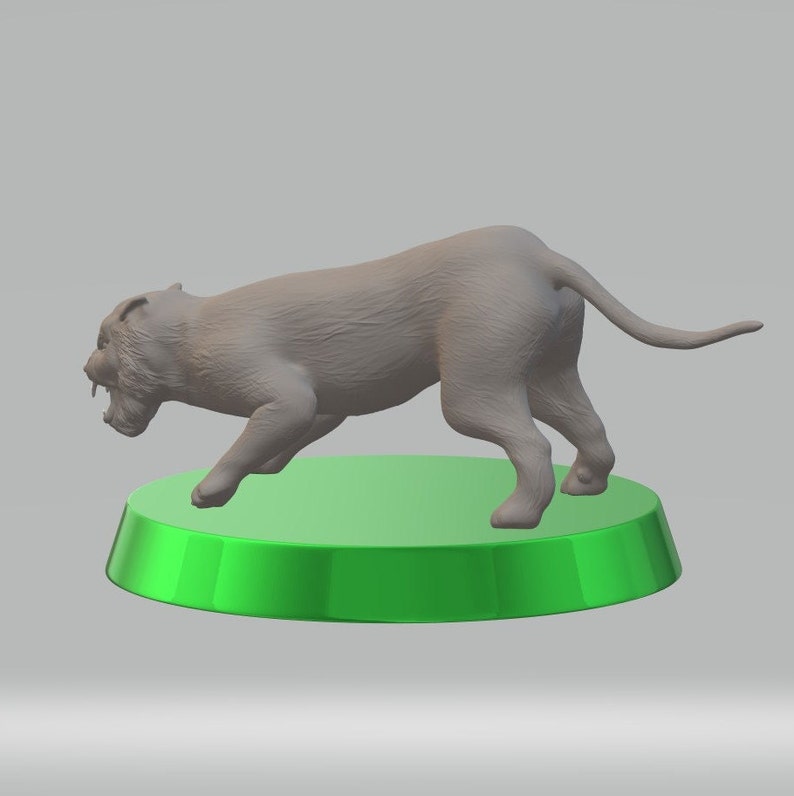 3D STL File Model Saber Tooth Tiger Diorama for 3D Printer - Etsy Canada