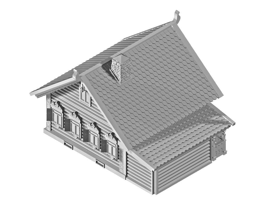 3D STL File Model Slavic Building for 3D Printing - Etsy