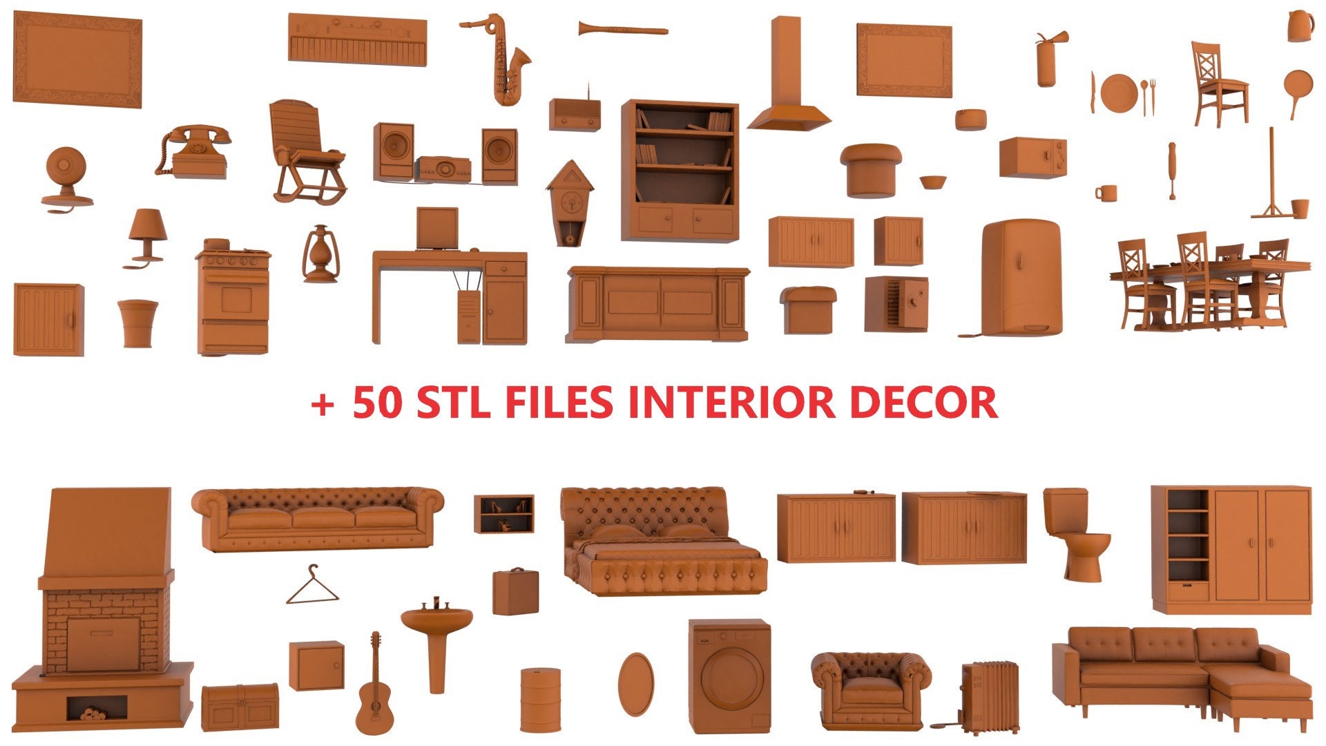 3D STL Files Models Interior Decor for 3D Printing Resin | Etsy UK