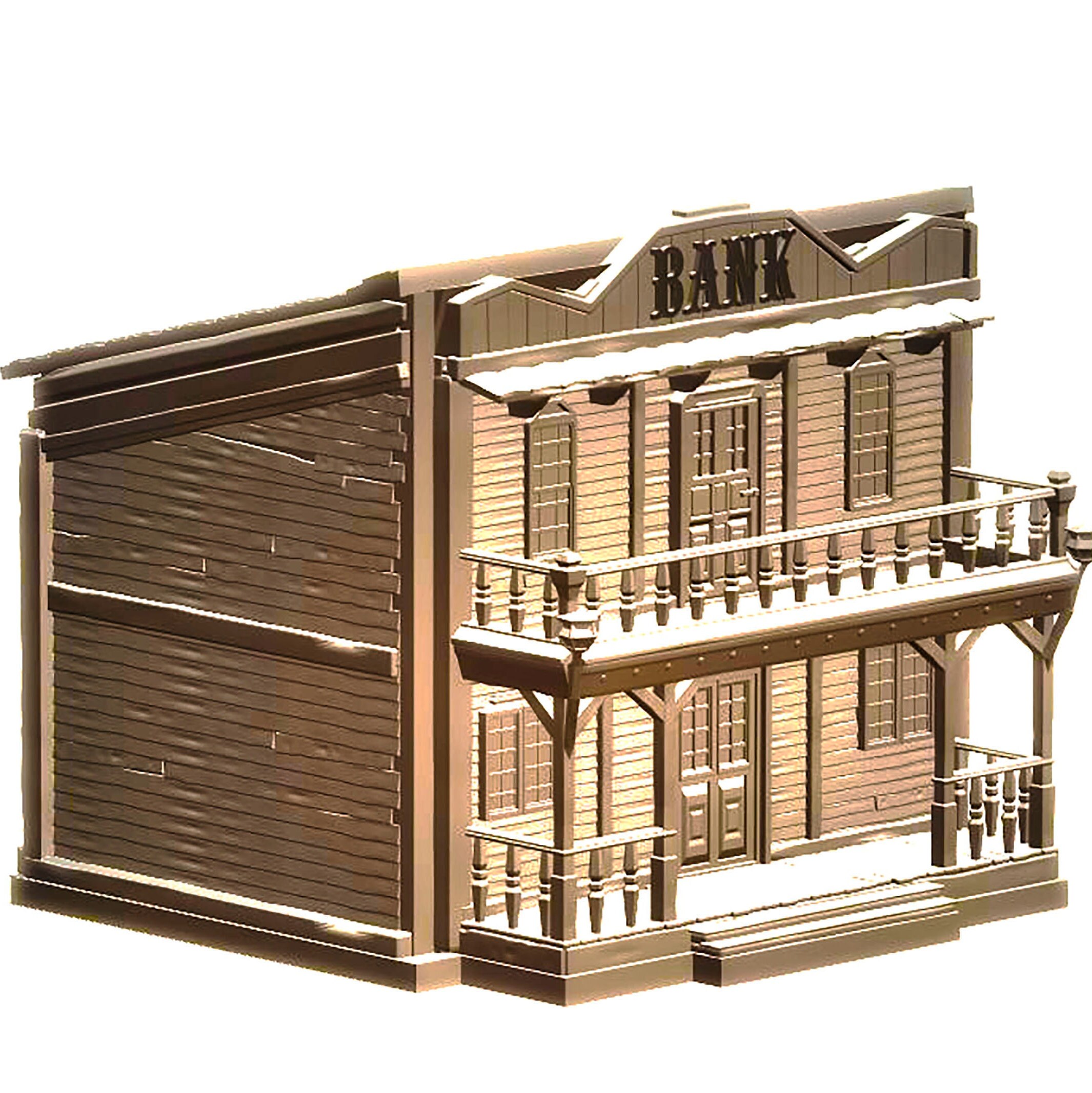 3D STL File Model Bank Wild West 3D Printing - Etsy