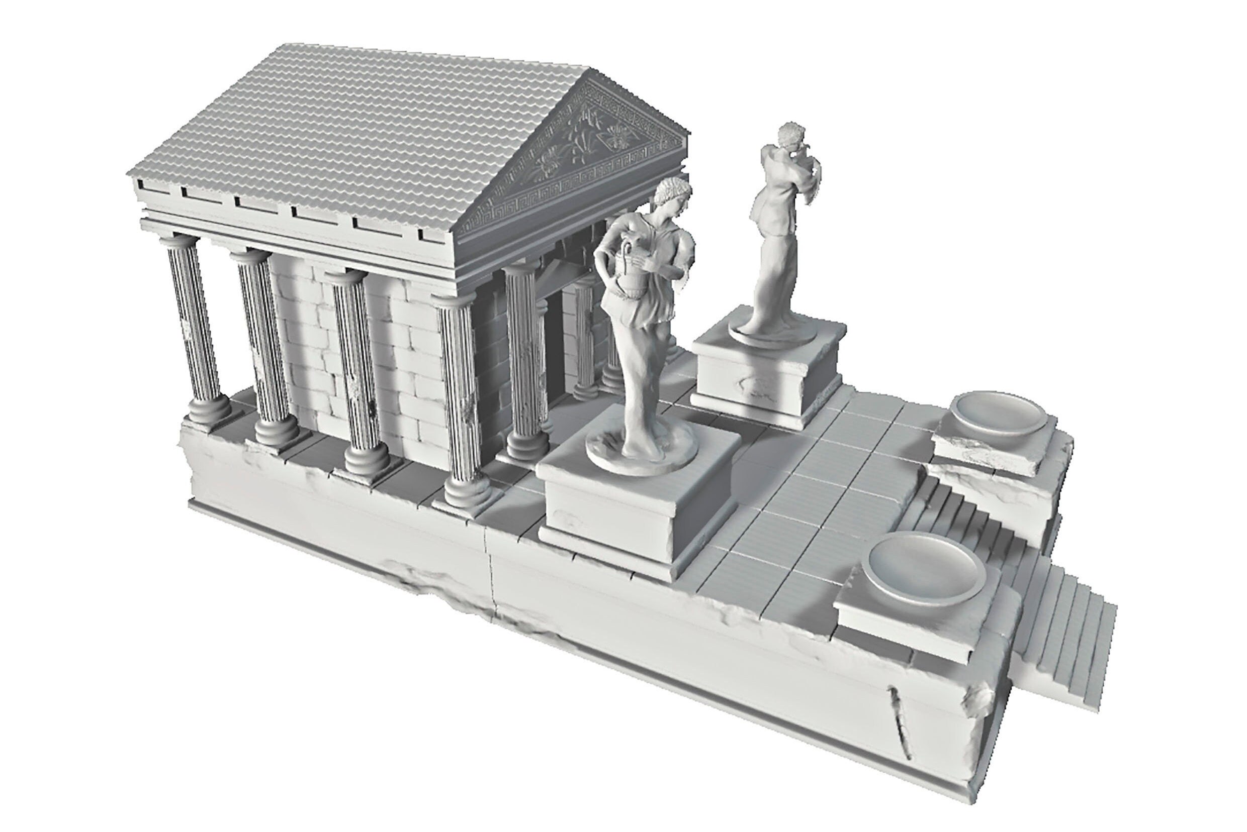 3D STL File Greek Temple for 3D Printing, Diorama - Etsy