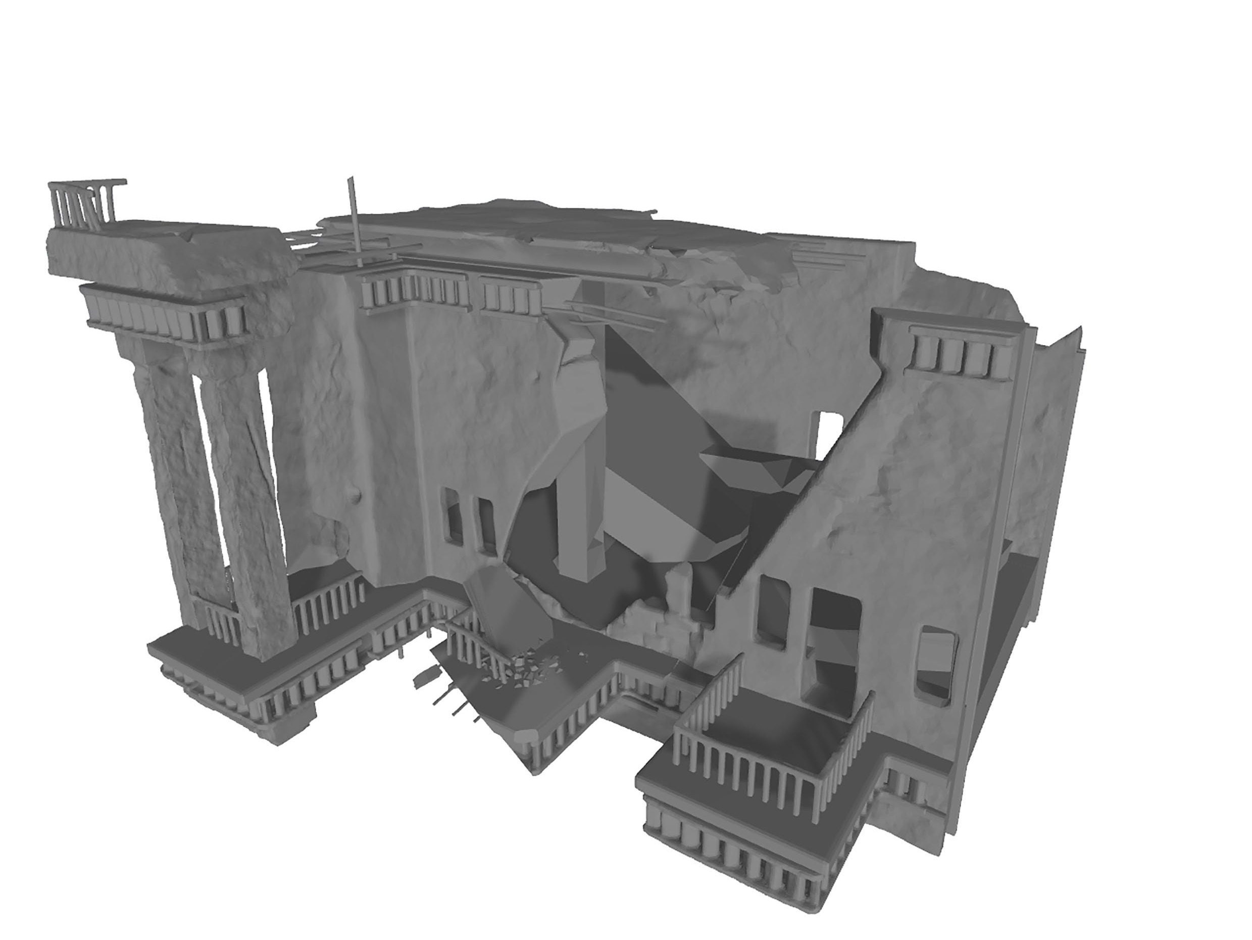 3D STL File Model Destroyed Building 3 for 3D Printing - Etsy