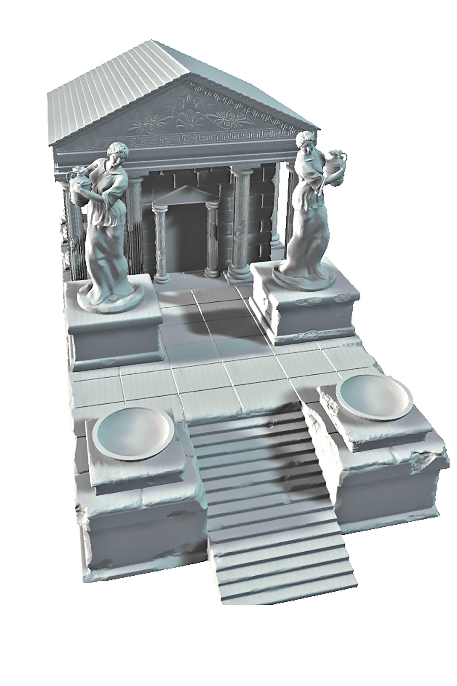 3D STL File Greek Temple for 3D Printing, Diorama - Etsy