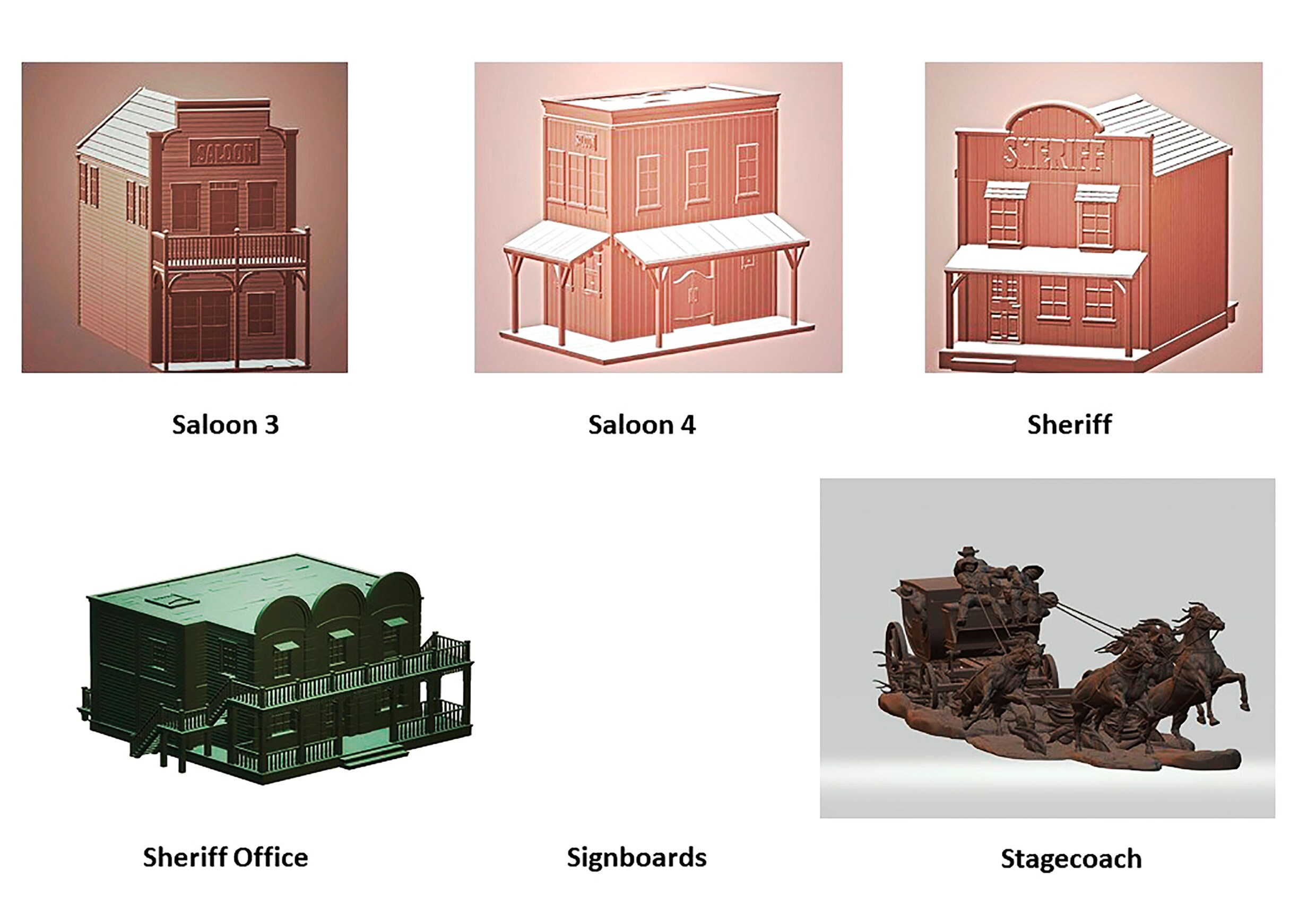 3D STL File Model Wild West for 3D Printing - Etsy