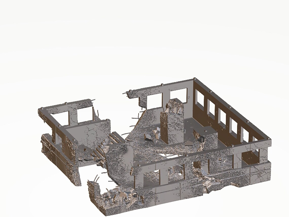 3D STL File Model Destroyed Building 1 for 3D Printing - Etsy